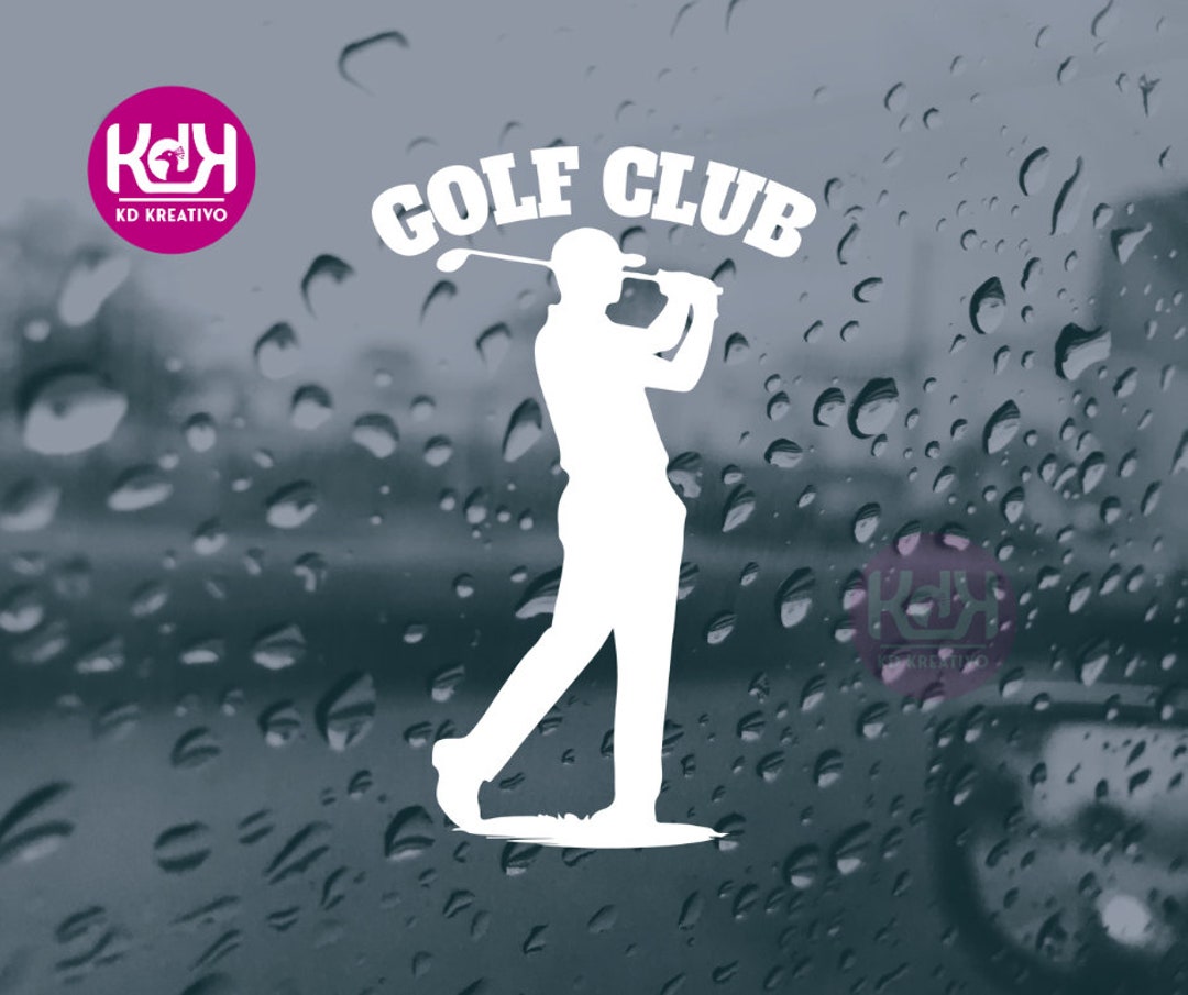 Car Sticker Golfer, Golf Club Sport Sticker, Gift Idea Golf Lover - Etsy