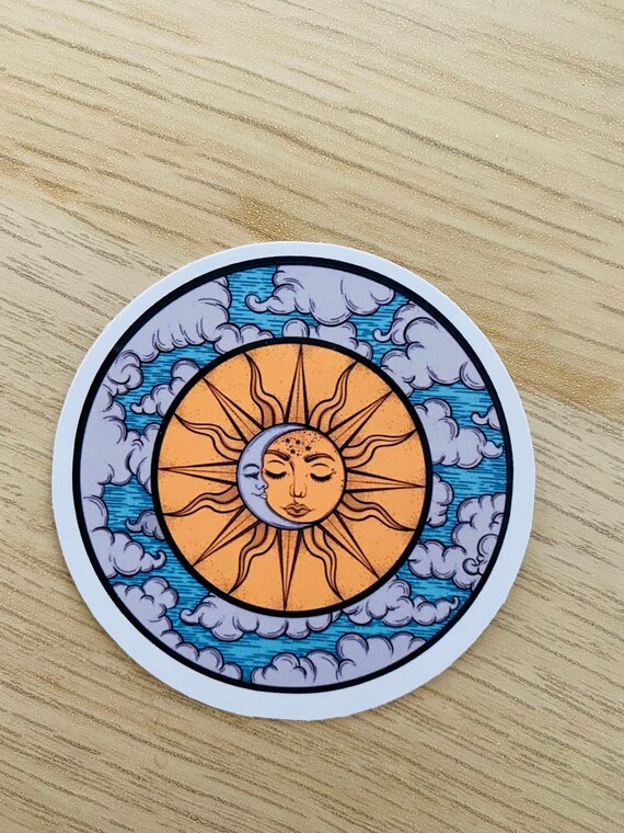 Sun and Moon Stickers Mystical Stickers Celestial Stickers | Etsy