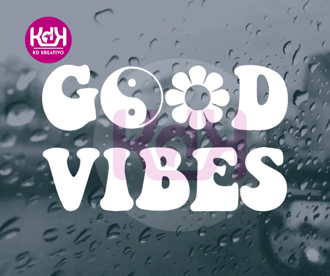 Car Sticker Good Vibes, Positive Sticker Vinyl Decal Car, Sticker for ...