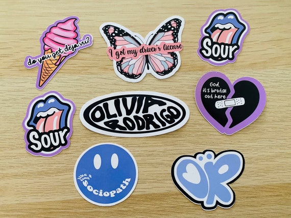 5x Olivia Rodrigo Stickers Album Lyrics Stickers Handy - Etsy
