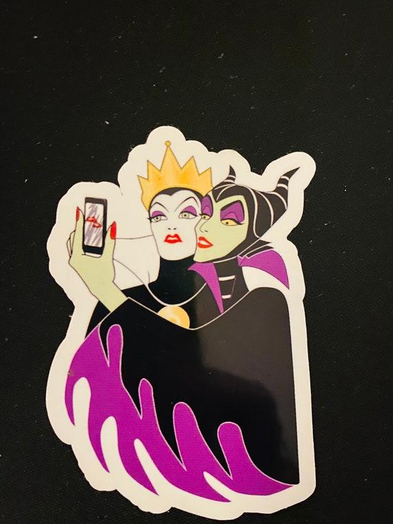 Villains BFF Maleficent & Evil Queen Stickers Sticker | Etsy