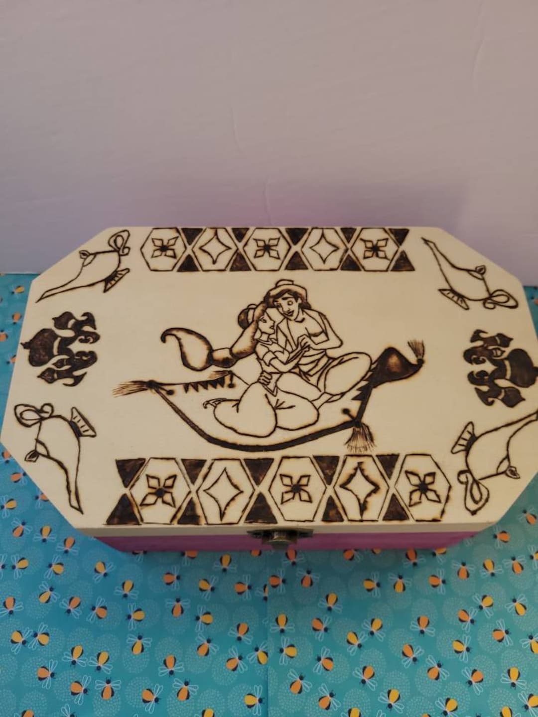 Disney's Jasmine and Aladdin Jewelry Box - Etsy