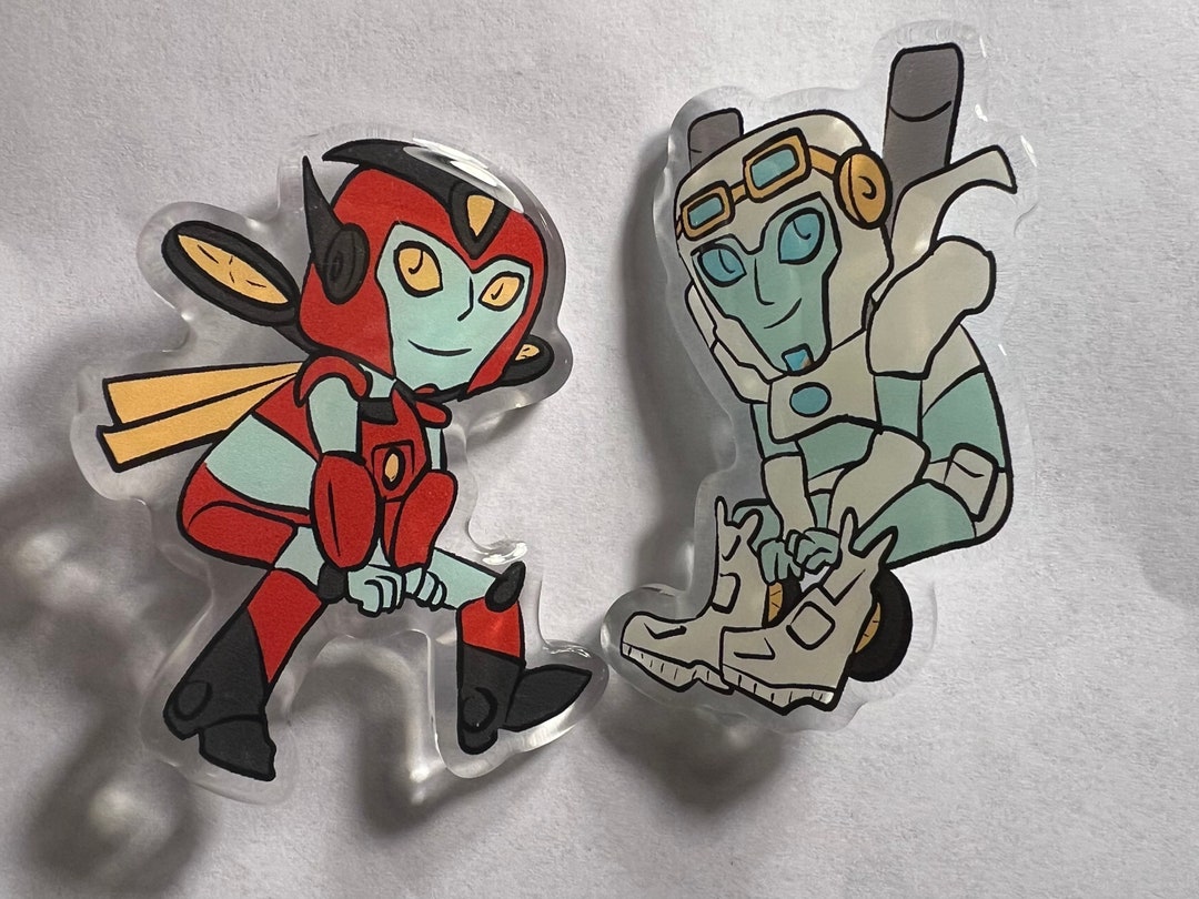 Transformers Earthspark Terrans Twitch and Thrash Acrylic Pins - Etsy