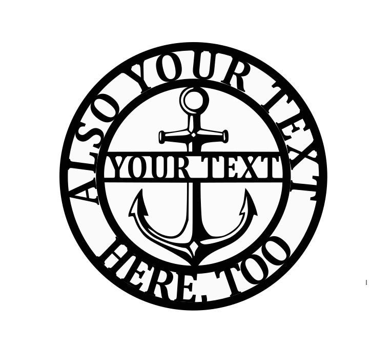 Custom Anchor Monogram Digital SVG DXF - Etsy
