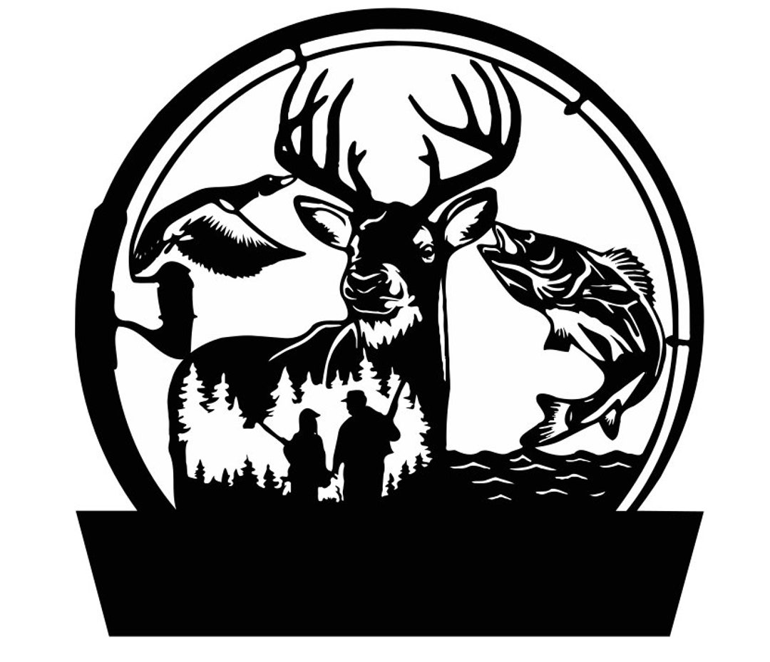 Hunting/fishing Monogram Father Daughter - Etsy