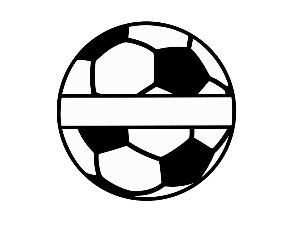 Soccer Ball Monogram SVG DXF - Etsy