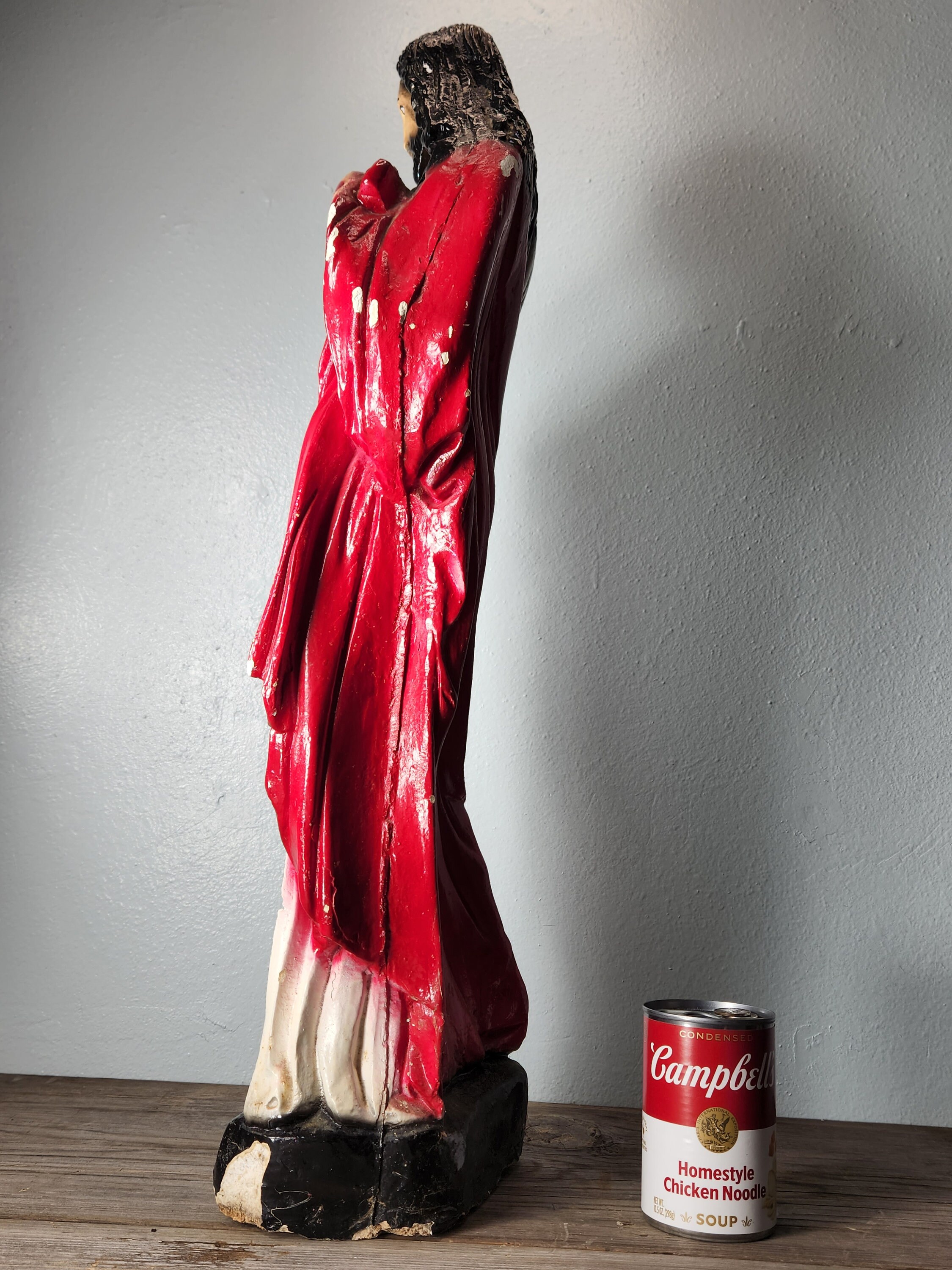 VINTAGE Jesus CHRIST Chalkware Statue 26 50% Chippy - Etsy