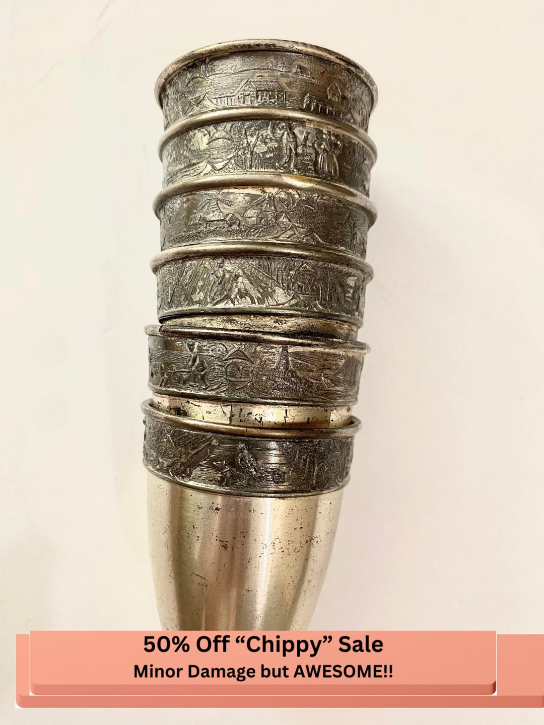 VINTAGE Dutch Silver Cordial Cups 2 50% Chippy RARE - Etsy