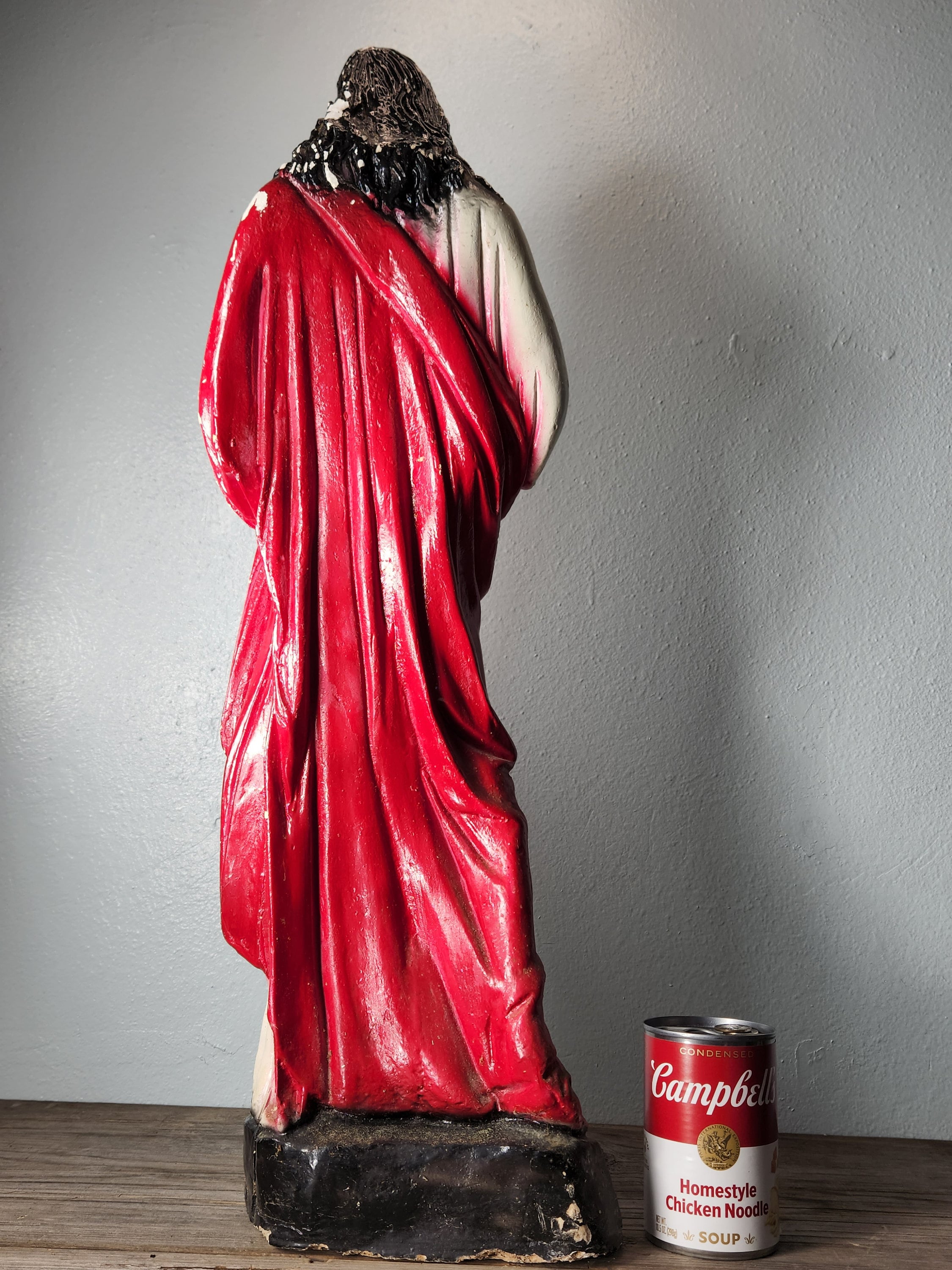 VINTAGE Jesus CHRIST Chalkware Statue 26 50% Chippy - Etsy