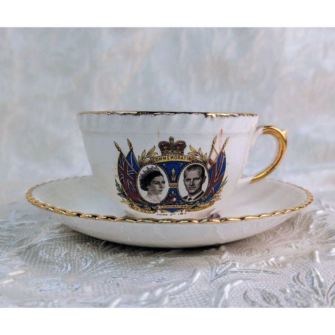 Vintage Queen Elizabeth Prince Phillips Coronation Teacup 1953 ...