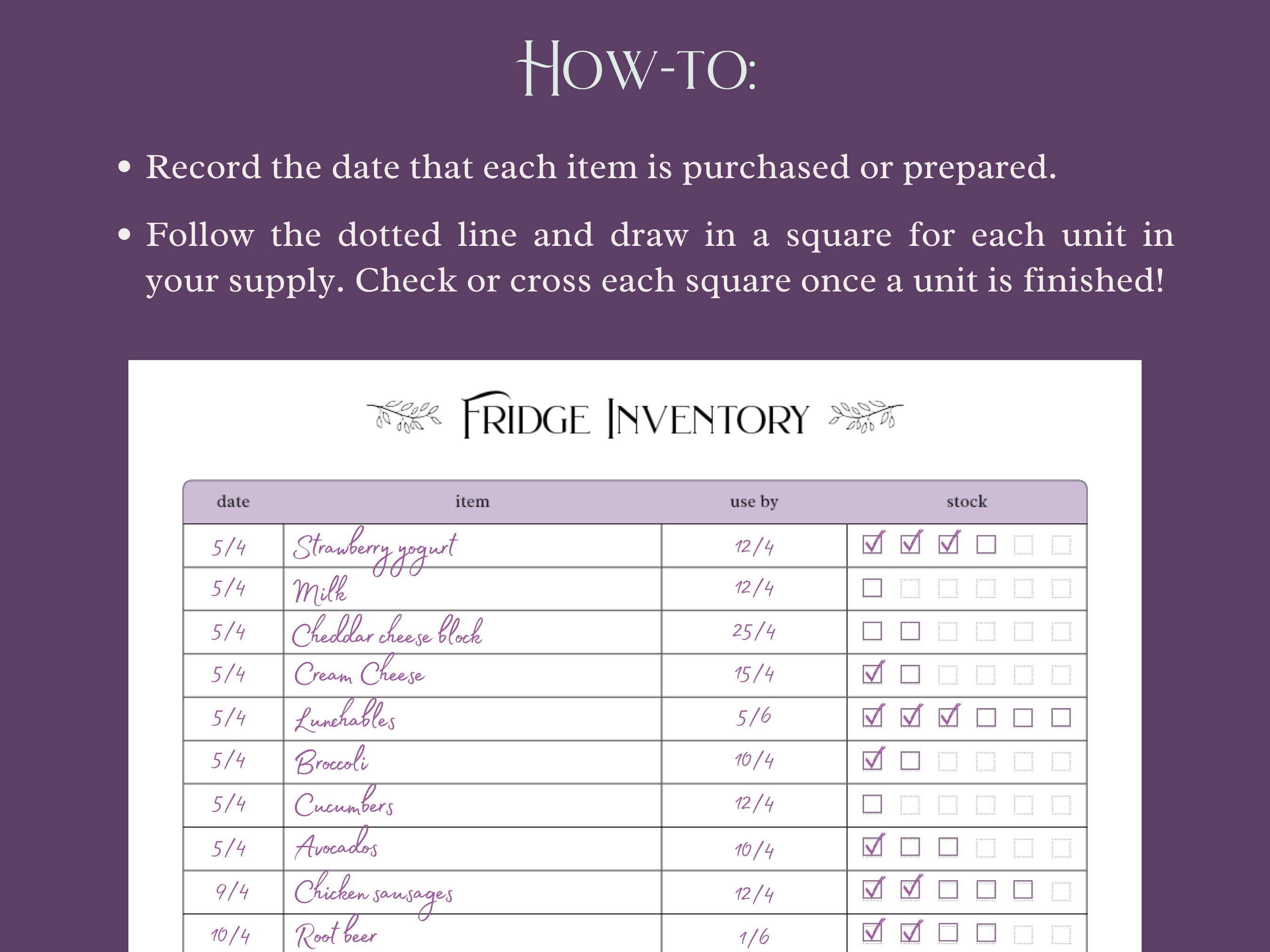 Kitchen Inventory Logs | Pantry, Freezer, and Fridge Trackers ...