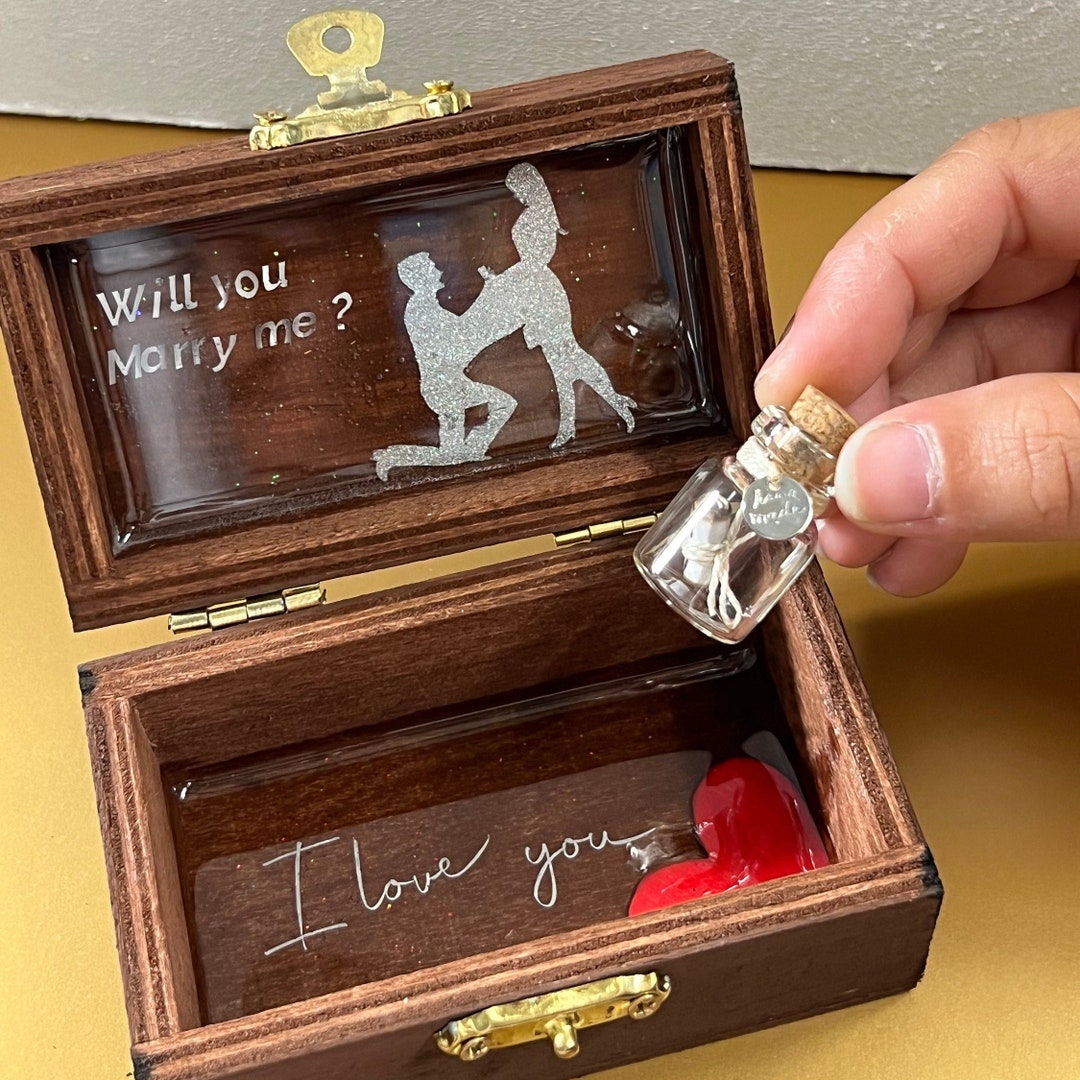 Mini Treasure Box, Resin Finished, Personalized, Memory Box, Keepsake ...