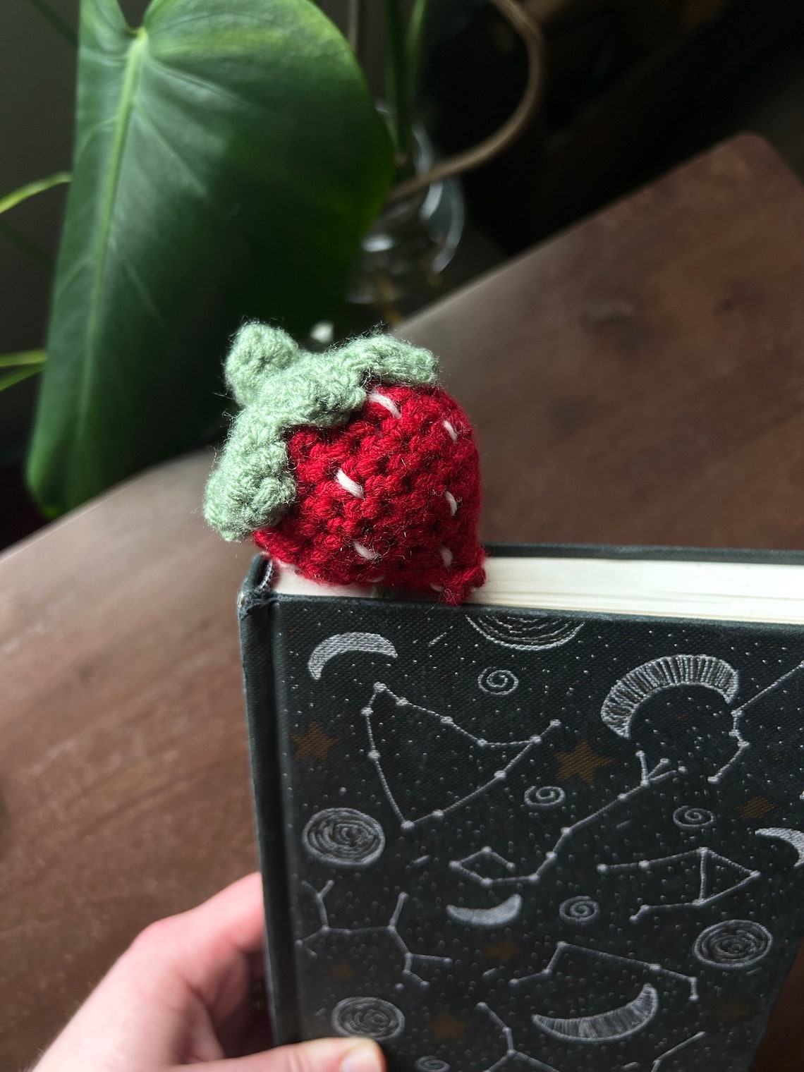 Crochet Strawberry Bookmark - Etsy