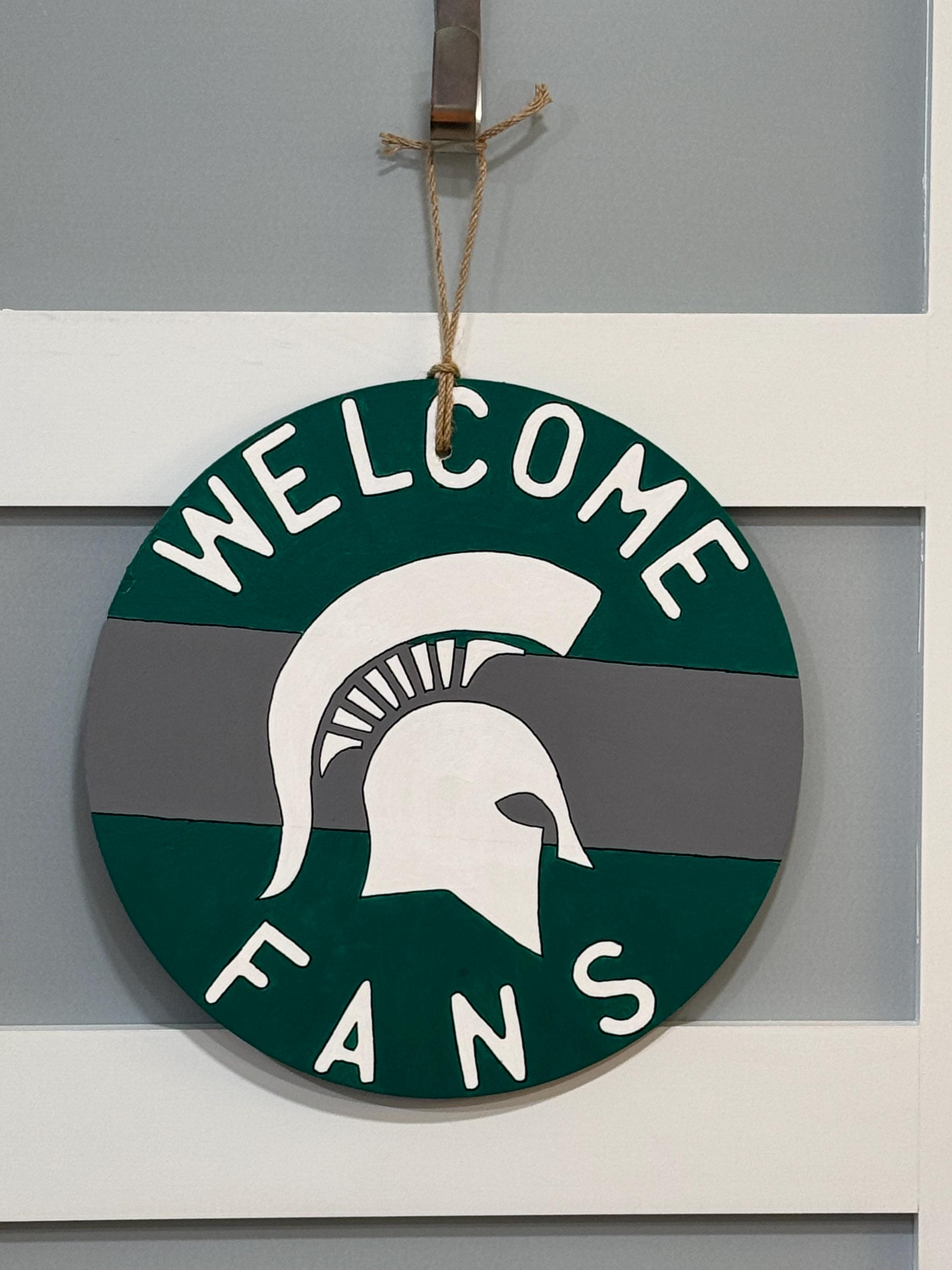 Custom Sports Welcome Sign, Personalized Team Logo, Home Decor for Game ...