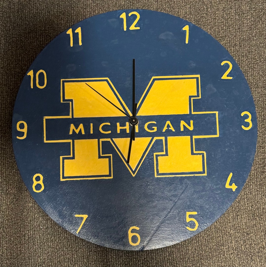 Custom College Wall Clock – Handmade Sports Decor – College Football ...