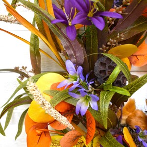 Red Fox Theme Wreath; Mini Wild Woodland Foxes in Meadow for Front Door ...