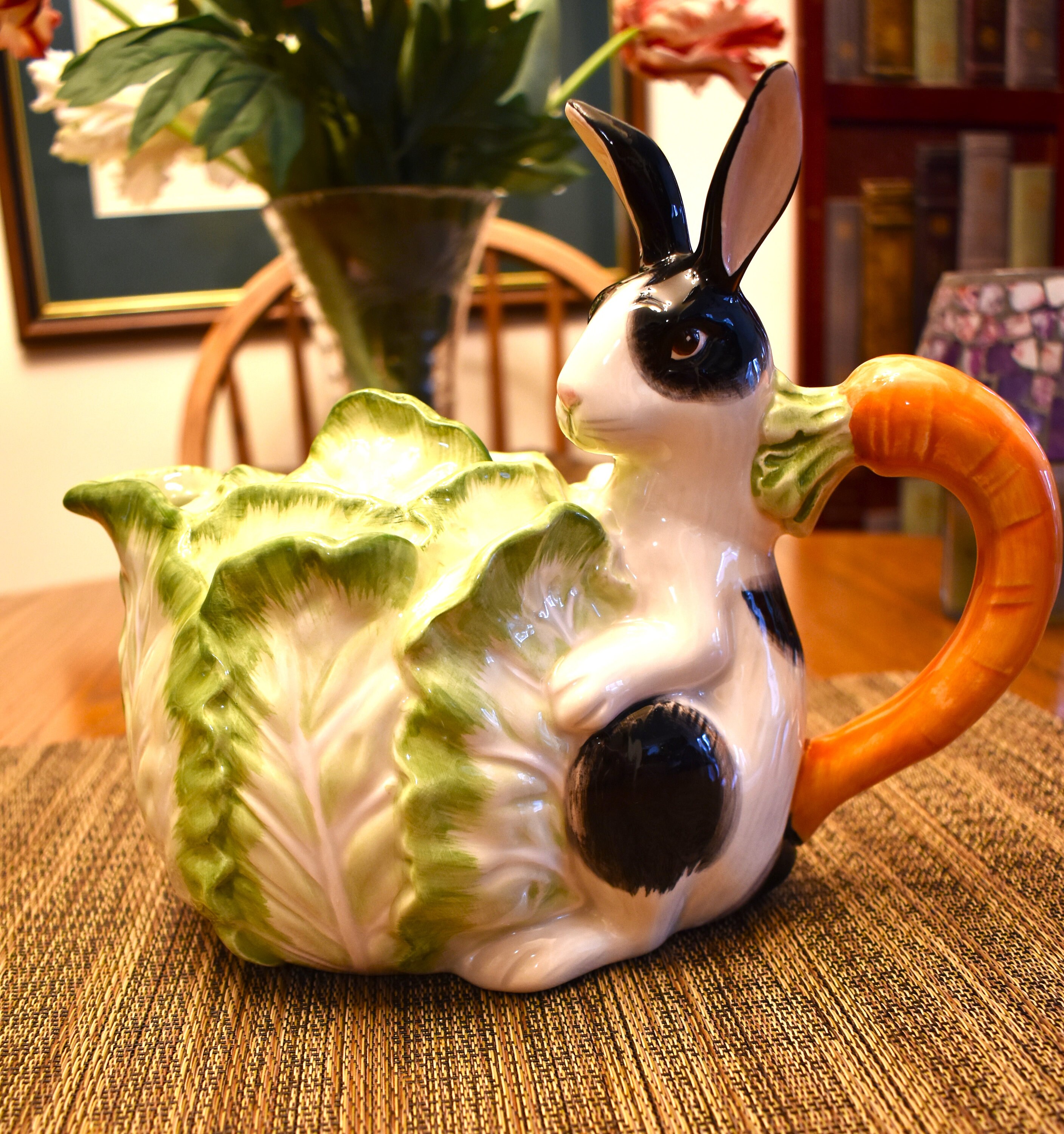 Vintage Fitz & Floyd, Kensington Bunny Rabbit 45 Oz. Teapot and Lid ...