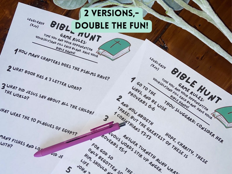 Bible Scavenger Hunt, Fun Learning Games for Kids, Word Hunt Game ...