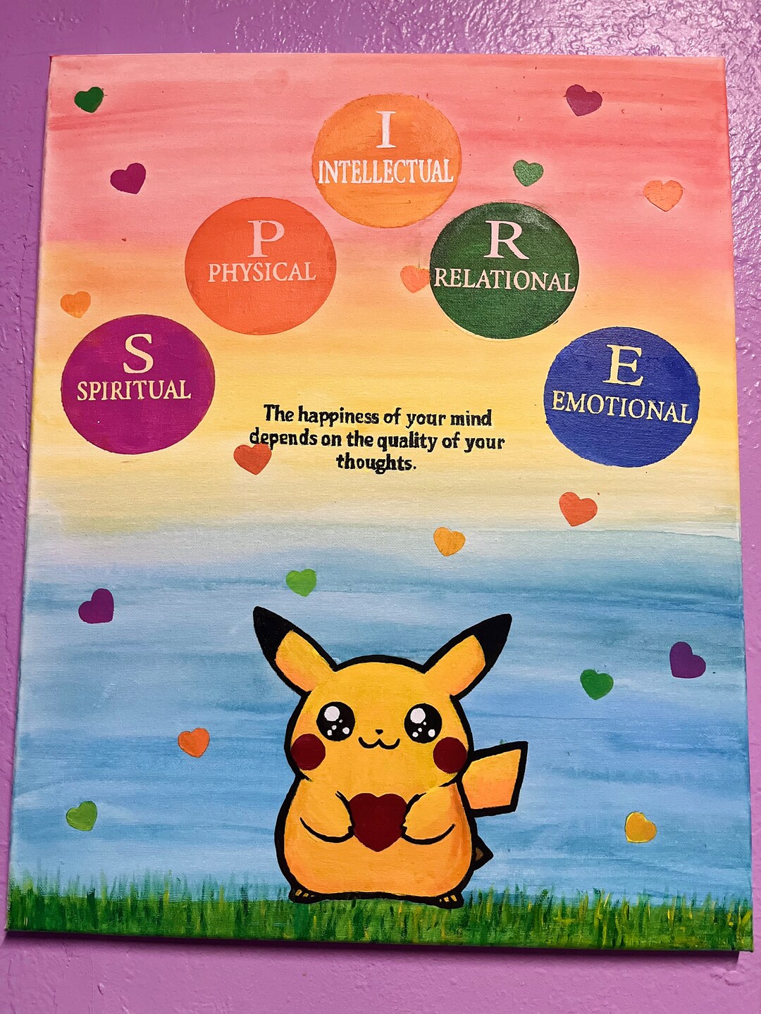 Pikachu Inspirational Painting Wall Art - Etsy