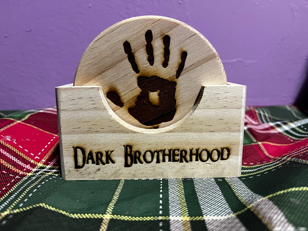 6 Piece Dk Brotherhood Inspired Engraved Wooden Coaster Set - Etsy