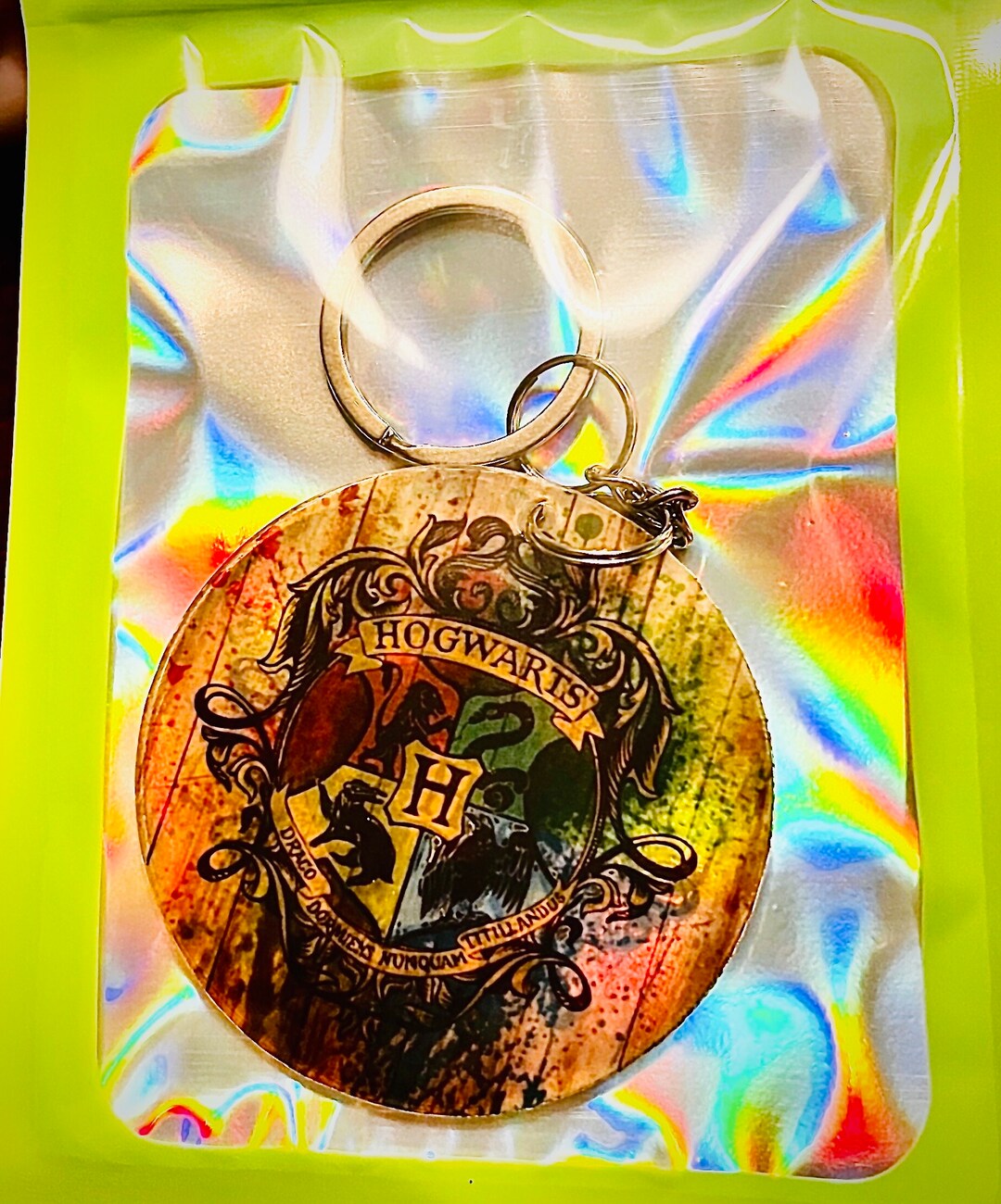 Acrylic Hp Hogwarts Keychain - Etsy