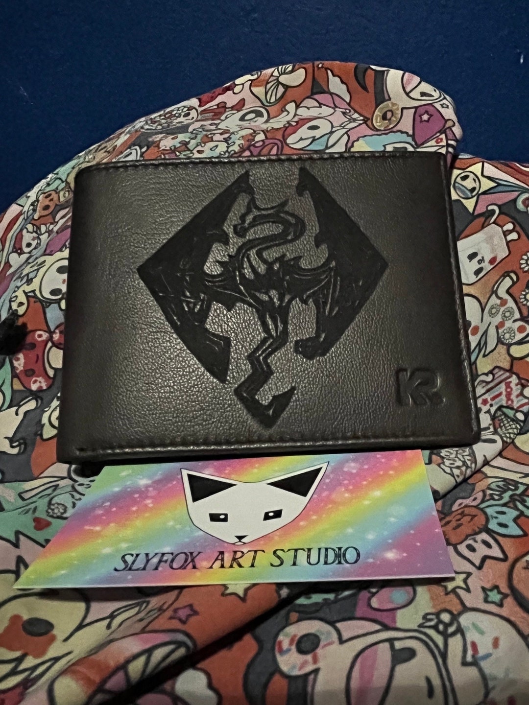 Engraved Leather Skyrim Dragon Wallet - Etsy