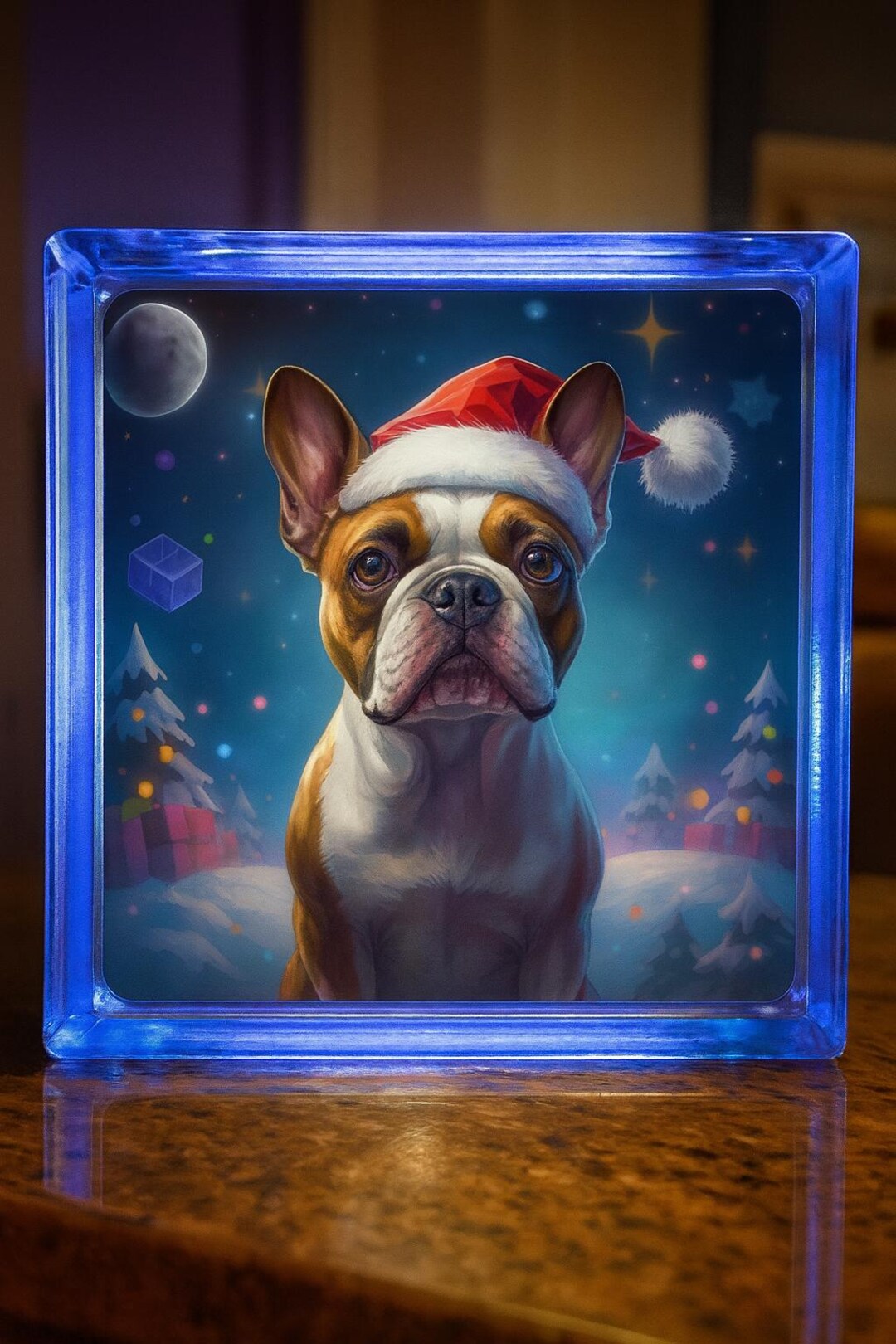 Pitbull Pitty Glass Light | 7x7 LED Dog Lover Night Light - Etsy