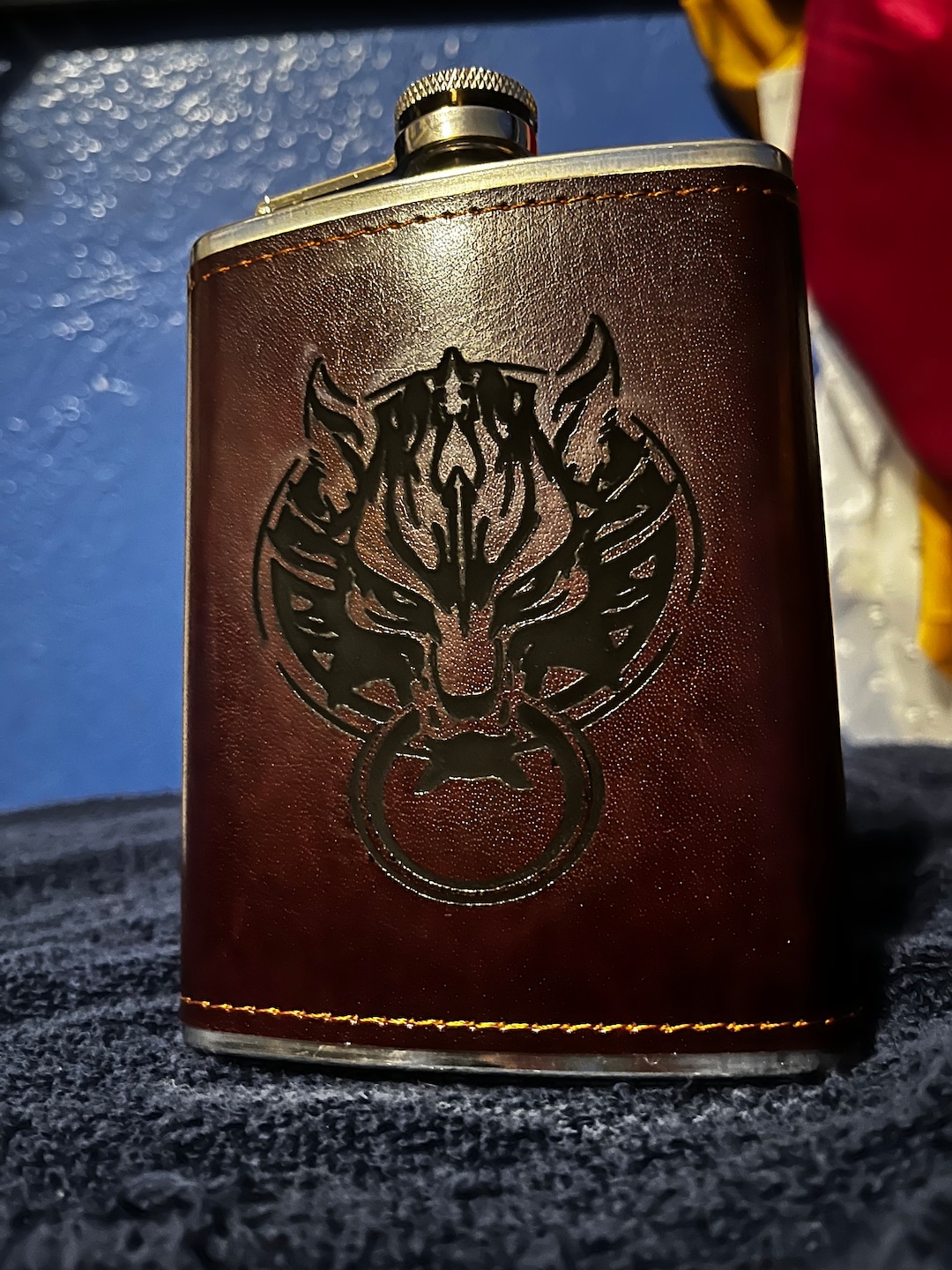 Ff7 Engraved Gamer Wolf Head Engraved Flask 8 Oz - Etsy