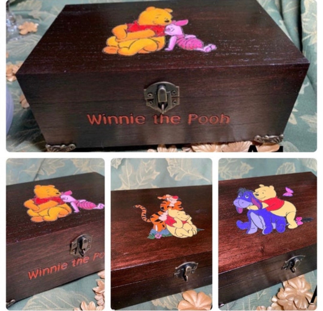 Pooh Inspired Hand Painted Wooden Gift Box - Etsy