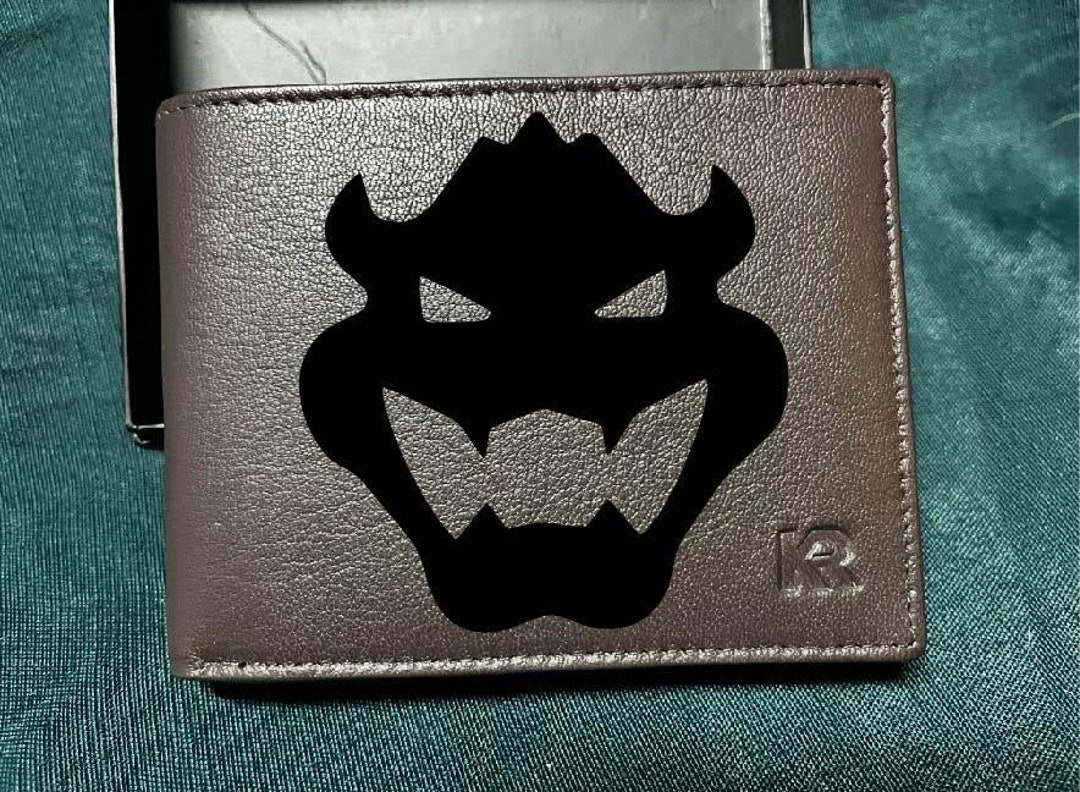Engraved Leather Gamer Bowser Wallet - Etsy