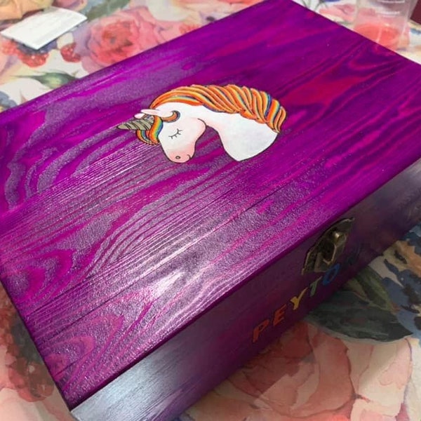 Unicorn Box - Etsy