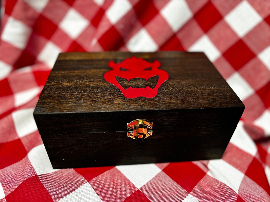 Bowser Hand Painted Engraved Wooden Gift Box - Etsy