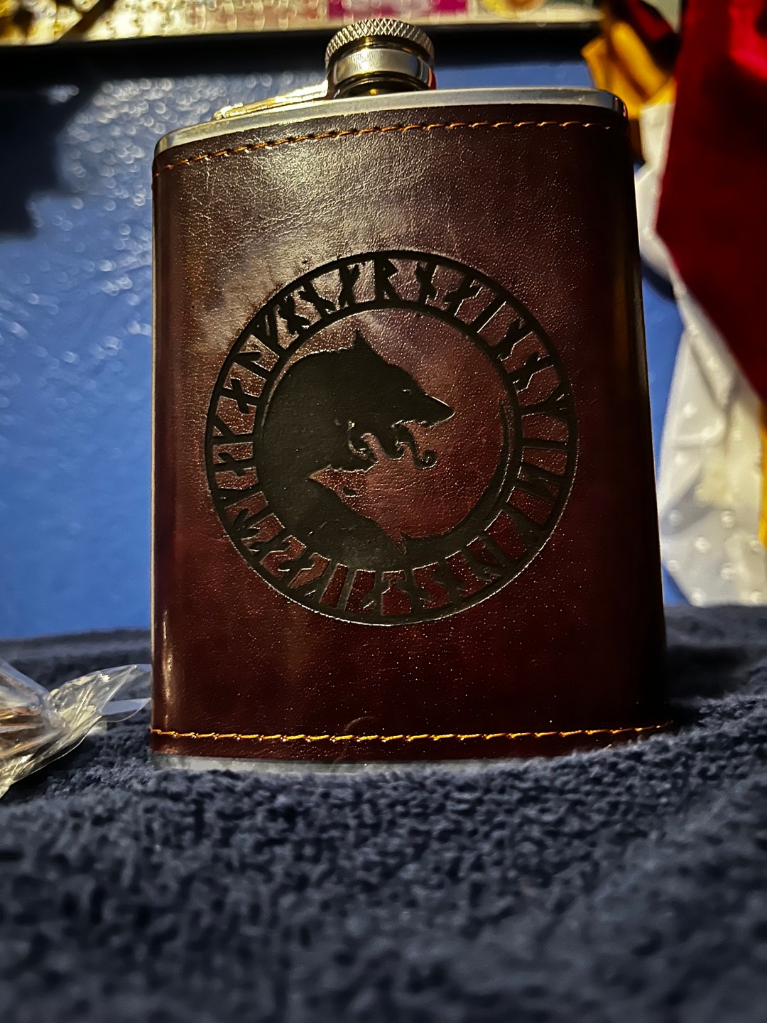 Viking Norse Fenrir Flask 8 Oz - Etsy