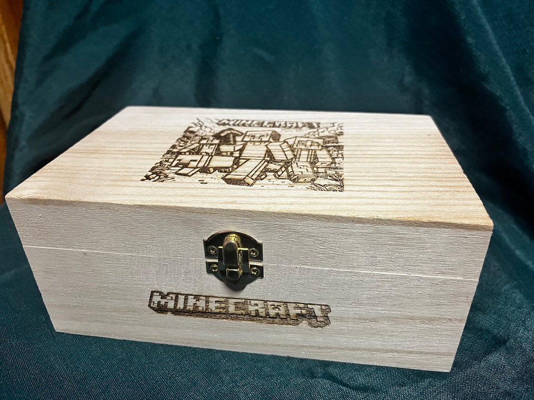 Engraved Kids Minecraft Wooden Gift Box - Etsy
