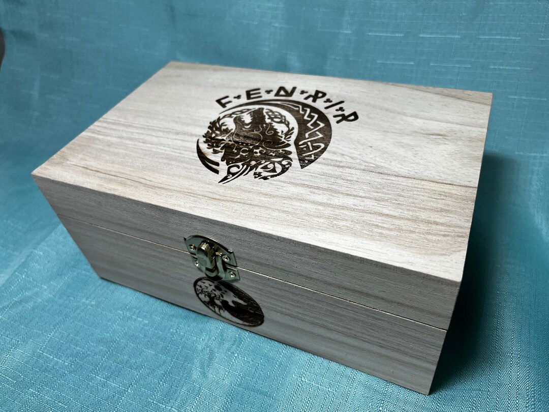 Viking Fenrir Norse Wooden Gift Box - Etsy