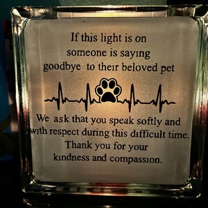 Veterinary Euthanasia Glass Light of Compassion - Etsy