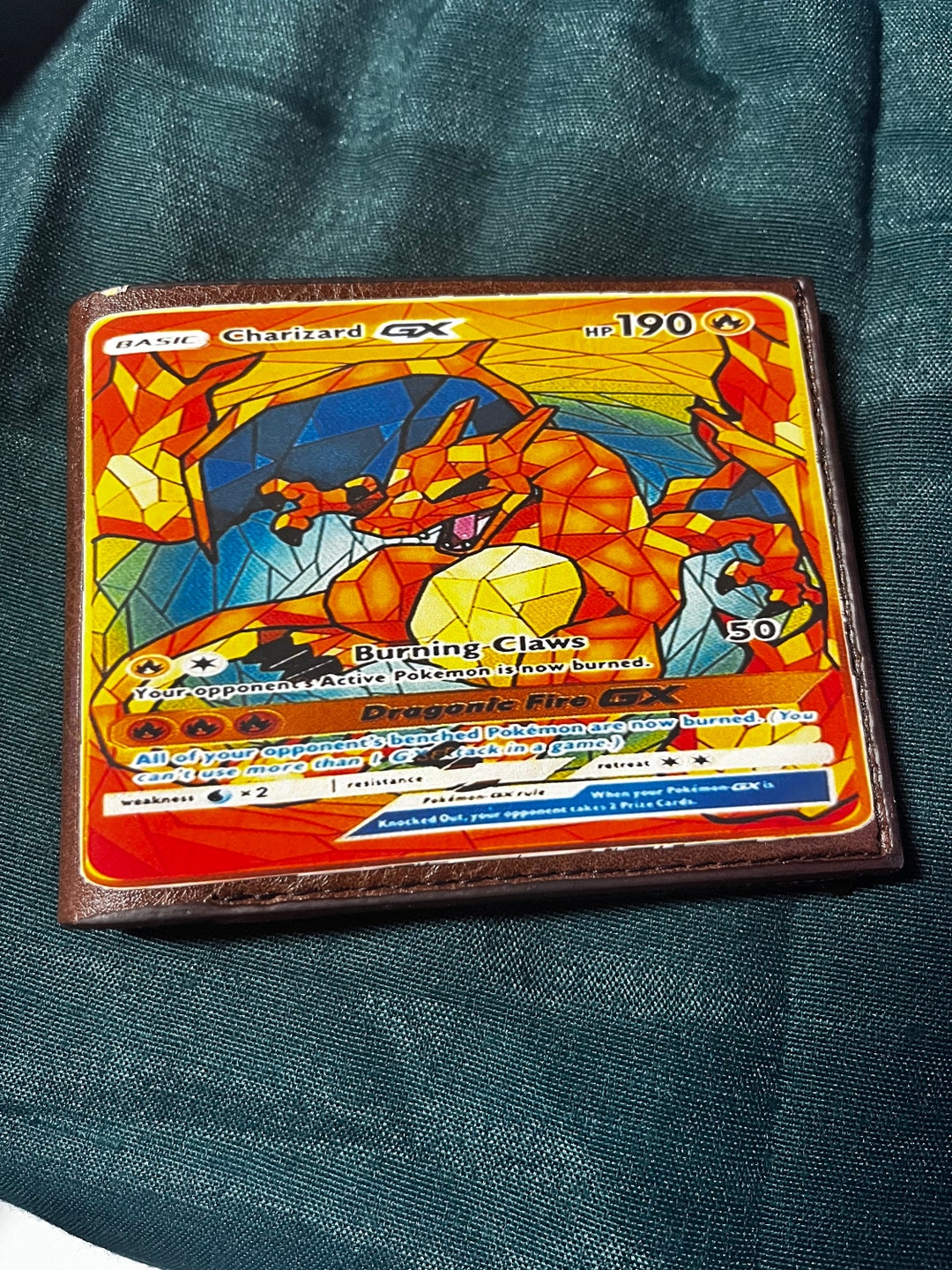 Engraved Leather Pokemon Charizard Wallet 2 - Etsy
