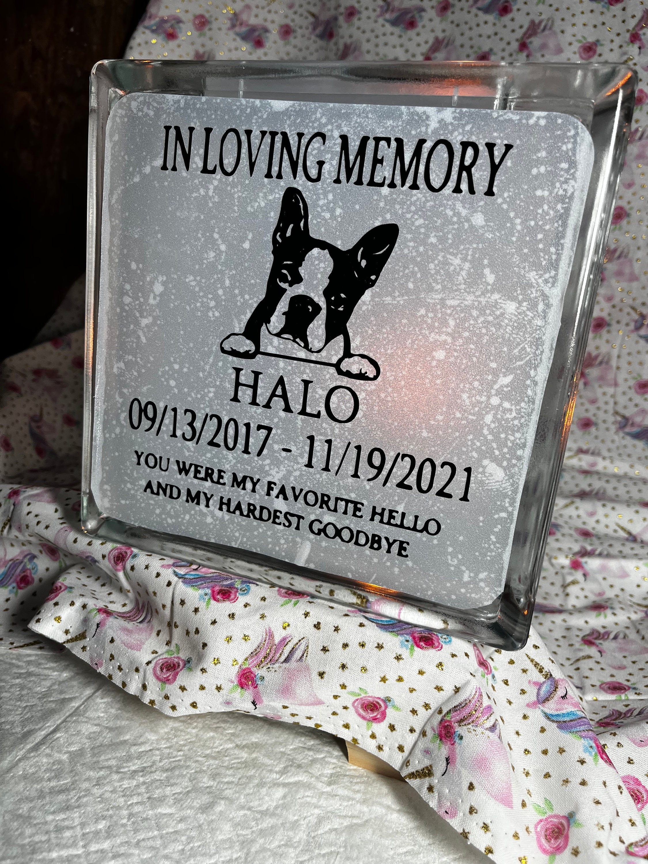Glass Light of Remembrance. in Loving Memory of Your Beloved Pet - Etsy