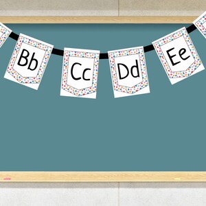 Printable Alphabet Banner | Polka Dot Theme - Etsy