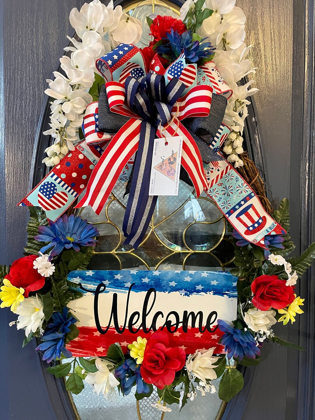 Red, White, and Blue Welcome - Etsy