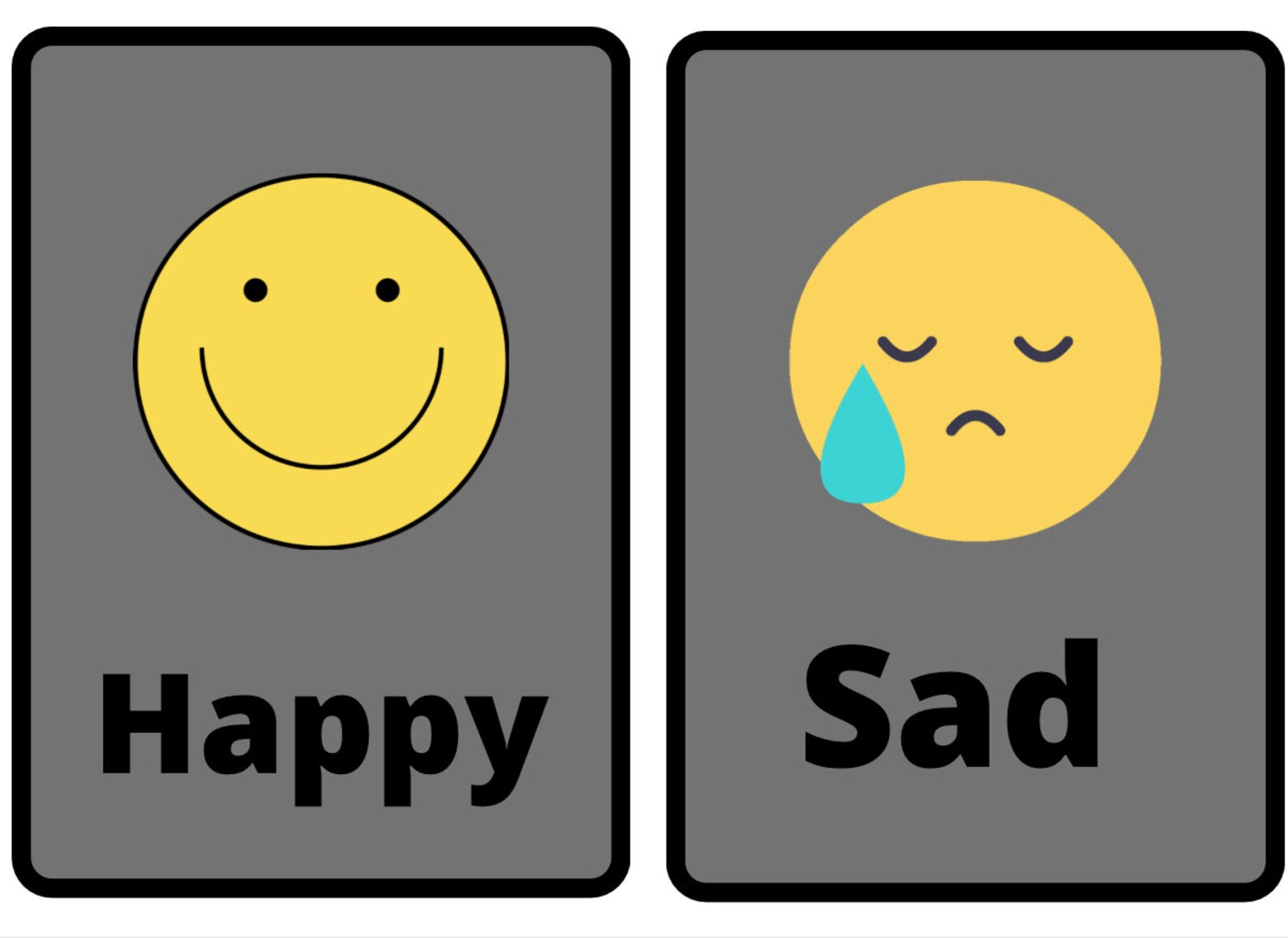 Emotion Flash Cards for Toddlers and Young Children - Etsy