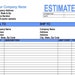 Estimate -invoice | Template Word | Printable | Download| Fall Blue ...