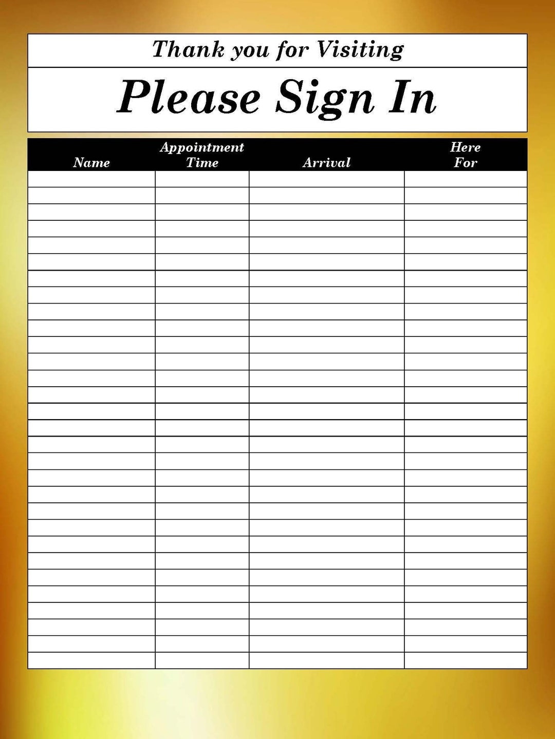 Editable Salon Sign in Sheet | Printable Guest Registry (3rd Edition ...