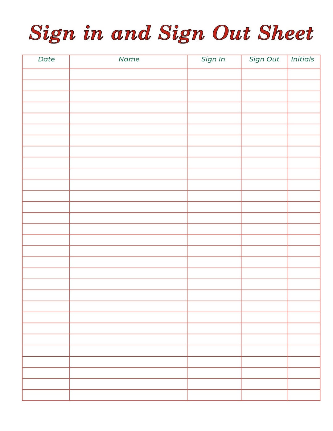 Sign Out Sheet In Spanish at William Emery blog