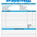 ESTIMATE-INVOICE Template | Spring Blue | Printable Form | Instant ...