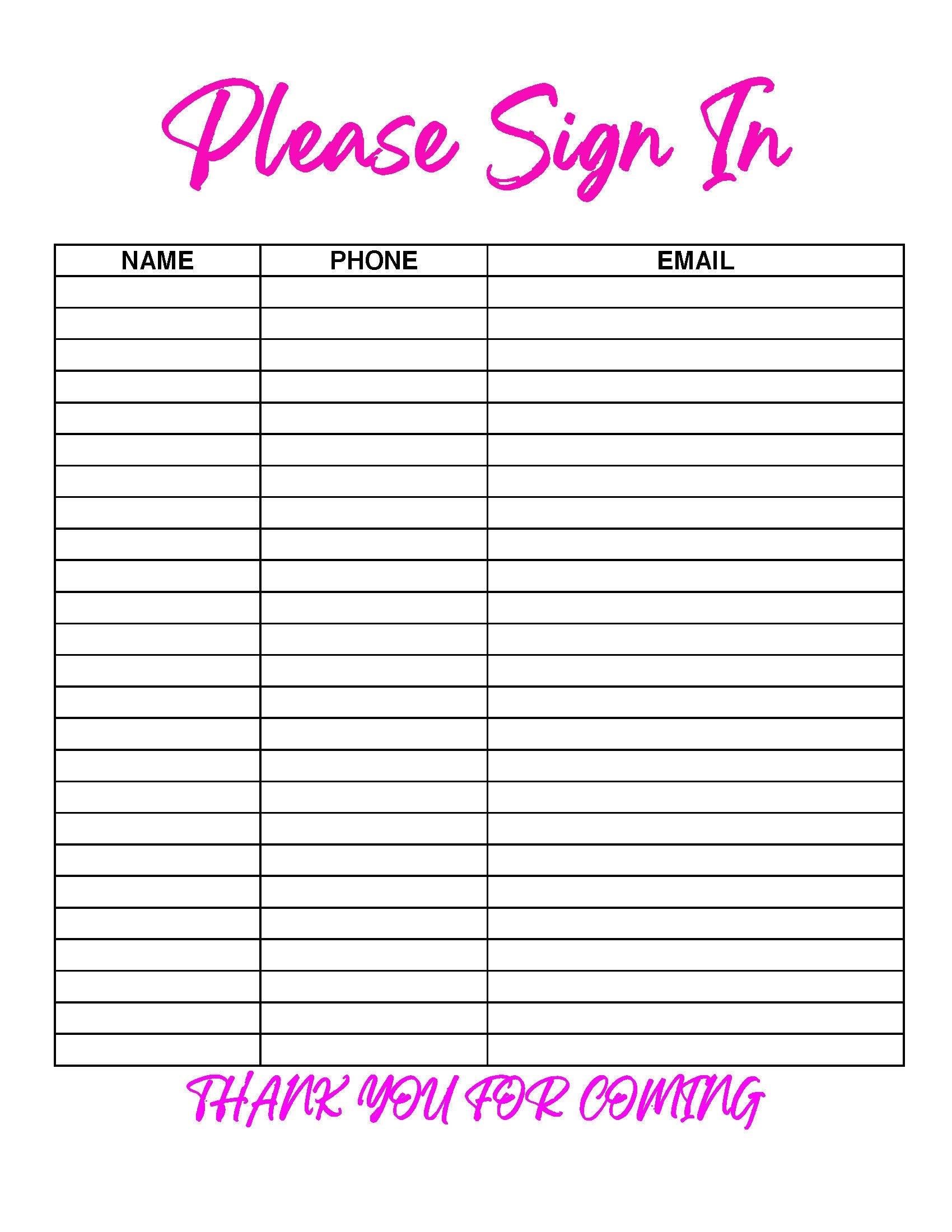 Open House Sign-in Sheet, Real Estate Lead Generator (PDF & Word) - Etsy