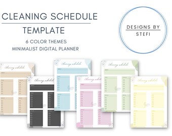 Custom Weekly Cleaning Schedule - Etsy