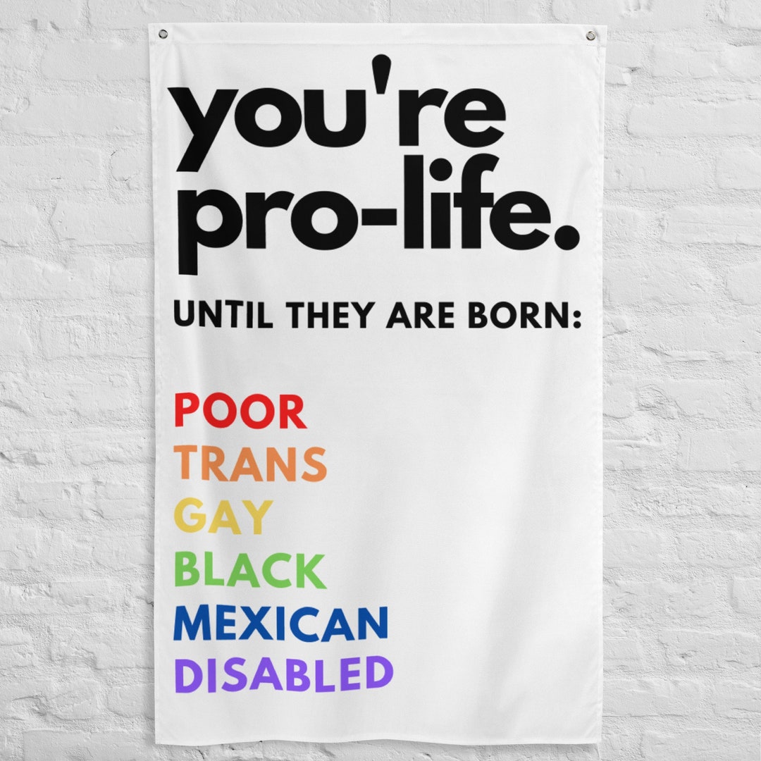 Pro Choice (pro-life Hypocrisy) | Flag - Etsy
