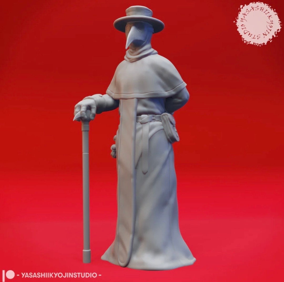 Plague Doctor Miniature | Unpainted D&D Figurine, RPG Character - Etsy