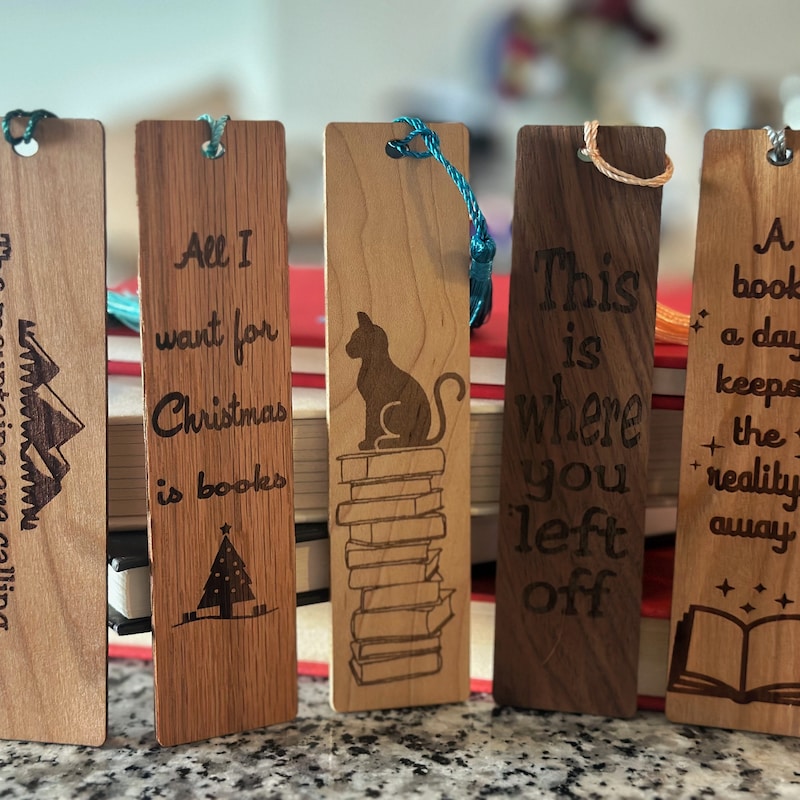 Wooden Bookmarks - Etsy